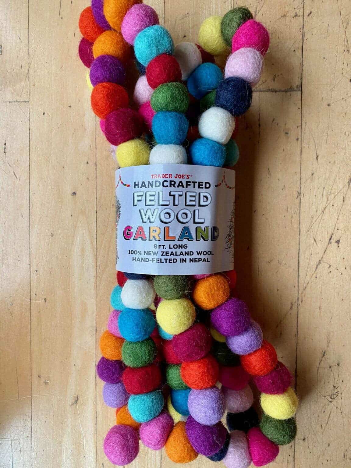 Trader Joe's Handcrafted Felted Wool Garland - Club Trader Joe's