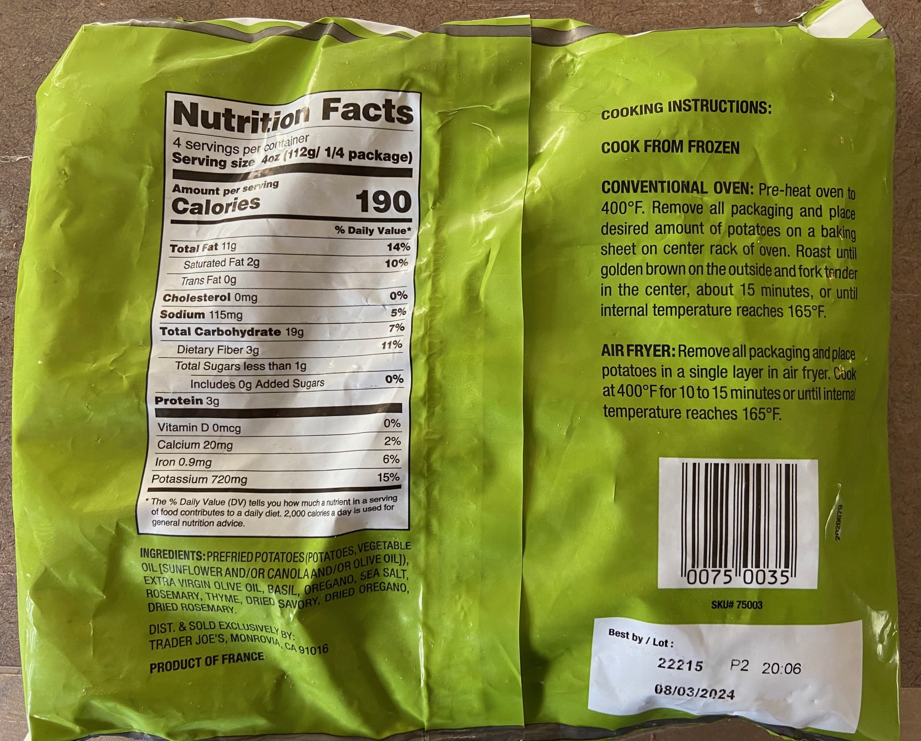Trader Joe's Herbs De Provence Potato Wedges Review - Club Trader Joe's