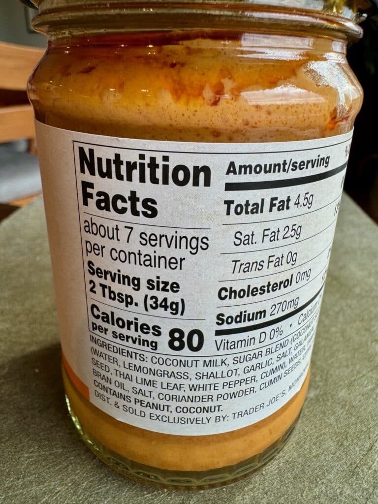 Trader Joe's Thai Peanut Satay Sauce Review - Club Trader Joe's