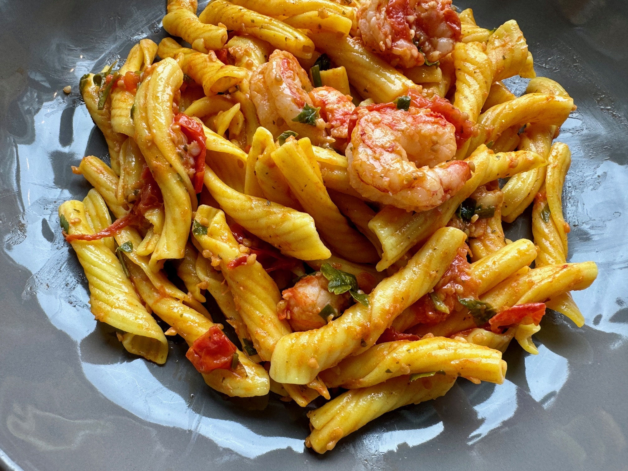 Easy Trader Joe's Lemon Torchietti with Tomatoes and Shrimp - Club ...