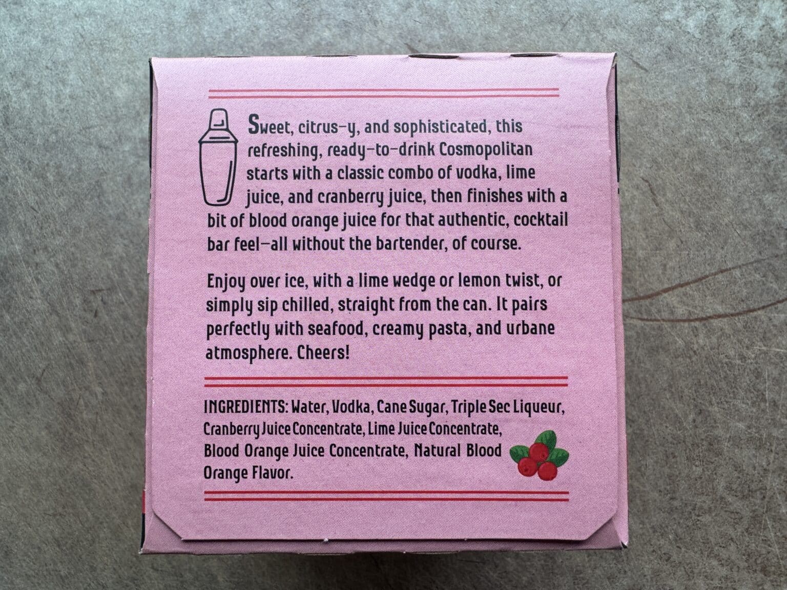 Trader Joe's Everything But The Bartender Cosmopolitan Review - Club Trader Joe's