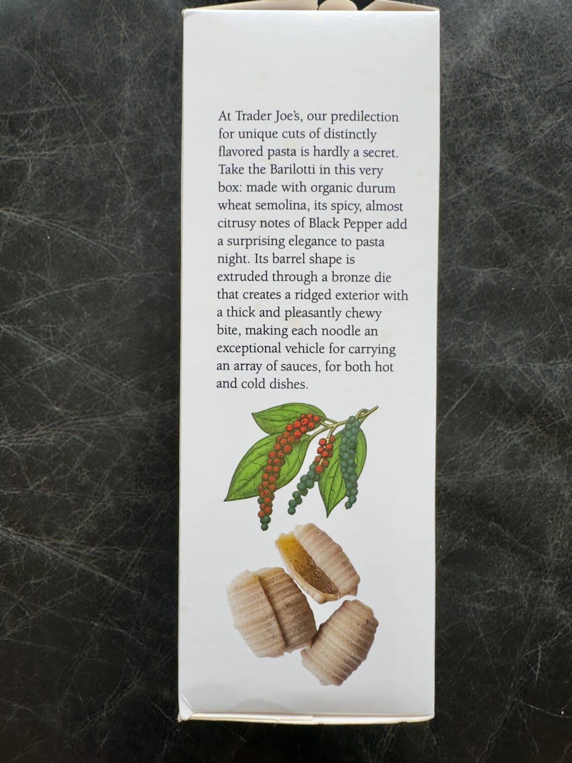 Creamy Trader Joe's Black Pepper Barilotti with Peas and Pancetta